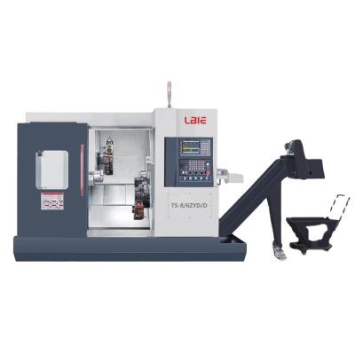 China Horizontal Inclined Bed Compact Cnc Lathe 4 Axis With 700W Coolant Pump Power for sale