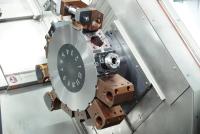 China Automatic Dual Turret Linear Cnc Turning Machine High Rigidity for sale