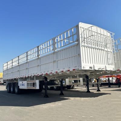 China CIMC Voertuig 2/3/4 Axle 40/60/80 Ton Semi Fence Cargo Truck Transport Trailer te koop Te koop