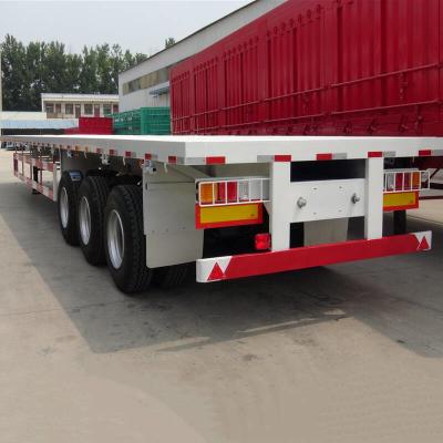 中国 CIMC三車軸12m容器ロックが付いている40フィートの平面トレーラー 販売のため