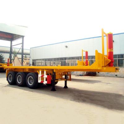 中国 空気懸濁液の容器のキャリアのダンプ20フィートの平面トレーラー 販売のため