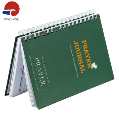 China A5 Custom Planner Printing Green Daily Schedule Diary With Spiral Binding for sale