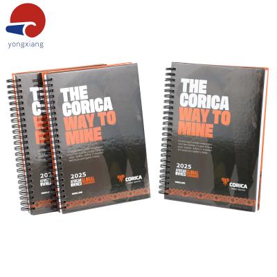 China Spiral Binding Custom Planner Printing Business Hard Cover Planner With Color Printed Logo for sale