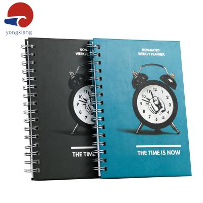 China 106 Sheets Hardcover Daily Planner Matte Lamination / Glossy Lamination Custom Spiral Bound Notebooks for sale