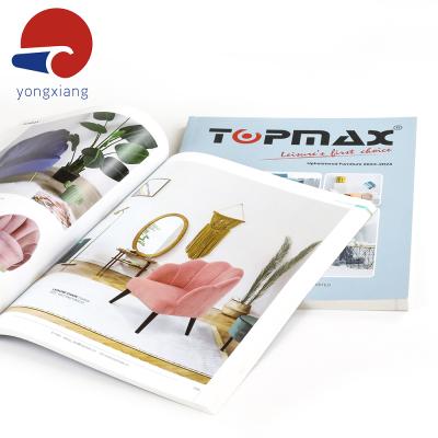 China Art Paper Catalog Magazine Printing UV Coating Perfect Bound Catalog Printing for sale