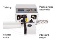 China HR-660+2T Automatic Double Wire  Flat Sheathed wire stripping and winding machine Cutting Twisting Machine for sale