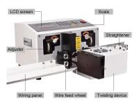 China HR-660+2T Automatic Double Wire  Flat Sheathed wire stripping and winding machine Cutting Twisting Machine for sale