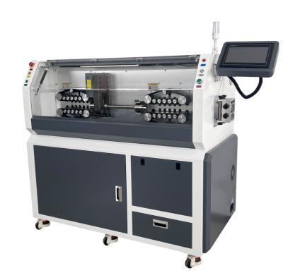 China High Quality 7 Inch PLC Screen Cable Cutting Machine with 16-wheel Belt Feeding System and 500-1000pcs/hour Output for sale