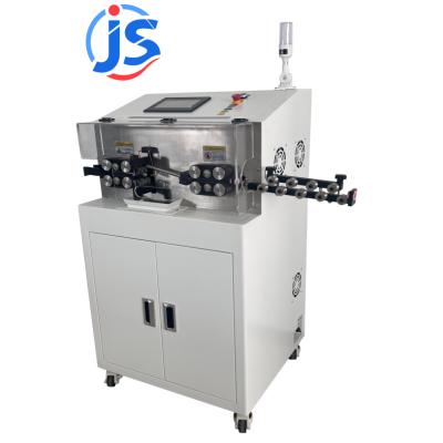China JunSheng Multi-function Cable Stripping Machine with 8-wheel Feeding, 7-inch PLC Screen and High Speed Steel Blades for sale