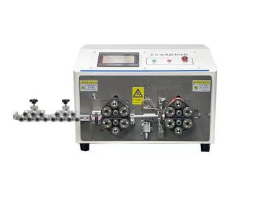 China JunSheng CE ISO Certified PVC Sheathed Wire Harness Cable Stripper Machine with 400-1200pcs/hour Output 7 Inch PLC Screen and High Speed Steel Blades for sale