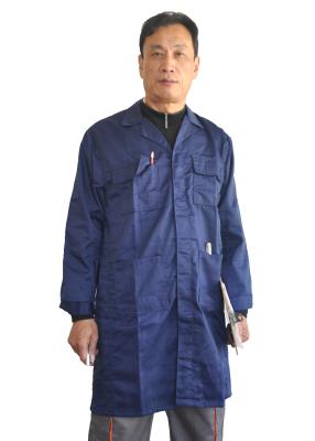 Cina Cappotto lungo del laboratorio dei blu navy di comodità indietro scaricato per l'organizzazione o il lavoro del magazzino in vendita