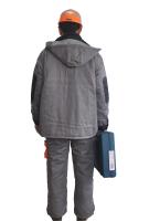 China Two Tone Construction Worker Winter Clothes With Elasticated Cuffs And Waist for sale