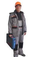 China Two Tone Construction Worker Winter Clothes With Elasticated Cuffs And Waist for sale