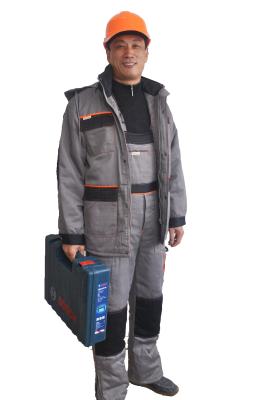 China Dos ropa del invierno del trabajador de construcción del tono con los puños y la cintura Elasticated en venta