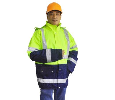 Cina 2 rivestimenti di sicurezza dell'inverno di inverno di tono del lavoro degli uomini riflettenti dei rivestimenti 300D Oxford  in vendita
