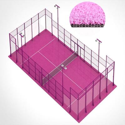 Cina 12mm ha colorato il PE artificiale di Clay Brick Red di rosa della corte di Padel del tappeto erboso in vendita