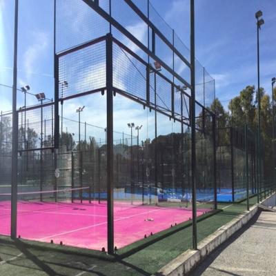 Cina corte all'aperto colorata rosa di Padel del tappeto erboso artificiale di 12mm per i multi campi di sport in vendita