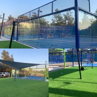 Cina corte all'aperto nera rosa blu di Padel della corte di paddle tennis di 20mx10m in vendita