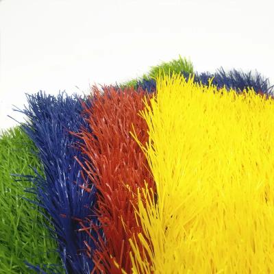 China Blue synthetic grass for soccer field colorfu artificial grass for football field for sale