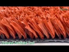 PE Colored Artificial Turf Flexible Good Resilience Safe For Sport Field