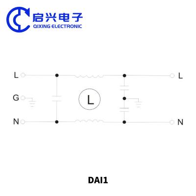 China DAI1 Series IEC Socket Type EMI Single Phase Power Noise Filter 1A 3A 6A 10A for sale