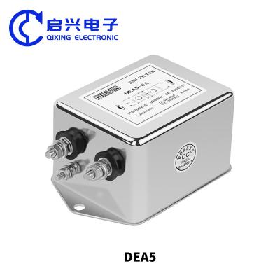 China DEA5 Série Filtro EMI de duas secções de fase única Corrente nominal 20A-30A for sale