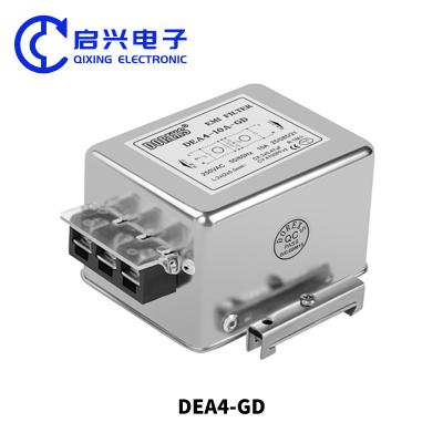 China Filtro EMI da série DEA4-GD Rail Filtro de potência de alto desempenho de fase única 3A-20A for sale