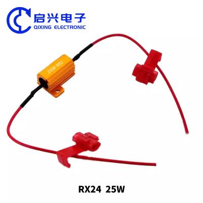 China Gold Aluminum Shell Wirewound Resistor for Car LED Lights with Stable Performance for sale