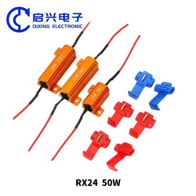China Gold Aluminum Shell Wirewound Resistor for Car LED Lights with Stable Performance for sale