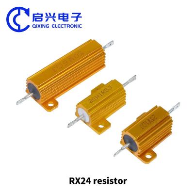 China RX24 15W 5rj Wirewound Resistor Power Brake Load Aluminum Shell Resistor for sale