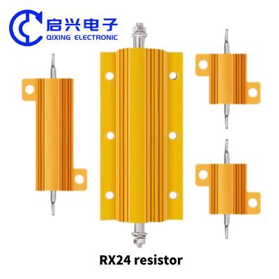 China RX24 15W 5rj Wirewound Resistor Power Brake Load Aluminum Shell Resistor for sale