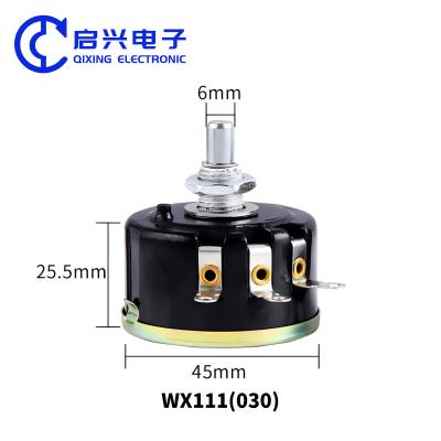 中国 WX111 WX030 シングルターンワイヤー・ワウンドポテンチオメーター 3W 調整可能なレジスタ 販売のため