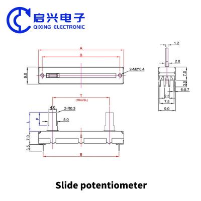 Cina Potenziometro produttore fornitura 10k 50k 100k con 30mm 45mm 60mm di viaggio slide lineare fader potenziometro in vendita