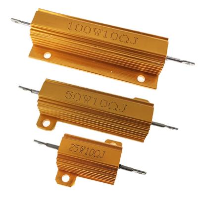 China RX24 100W Oro Aluminio Casado Wirewound Resistor de potencia Resistor de potencia Resistor de frenado dinámico en venta