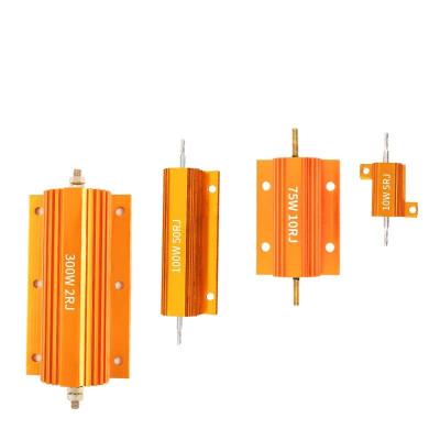 China RX24 100W Oro Aluminio Casado Wirewound Resistor de potencia Resistor de potencia Resistor de frenado dinámico en venta