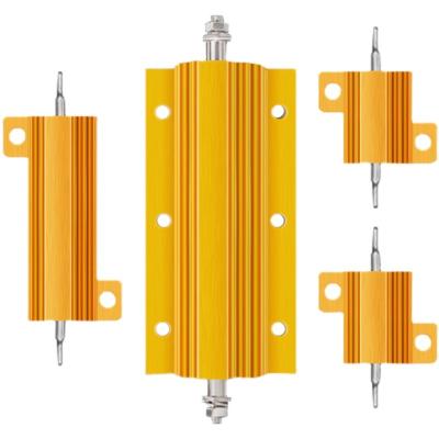 China RX24 100W Oro Aluminio Casado Wirewound Resistor de potencia Resistor de potencia Resistor de frenado dinámico en venta