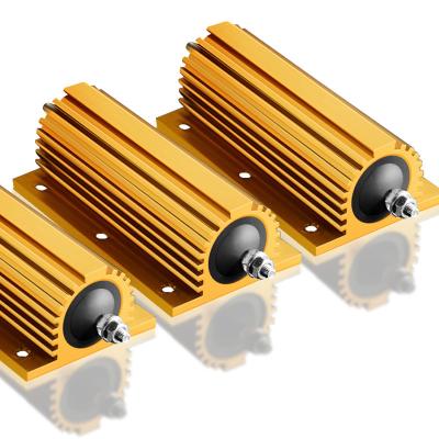 China RX24 100W Oro Aluminio Casado Wirewound Resistor de potencia Resistor de potencia Resistor de frenado dinámico en venta