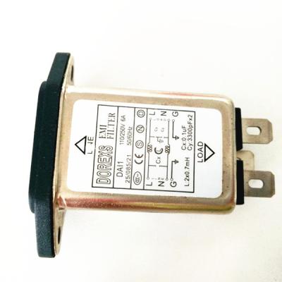 China DAI1 Series IEC Type Socket-Type EMI Power Filter for Electrical Equipment 1A 3A 6A 10A for sale