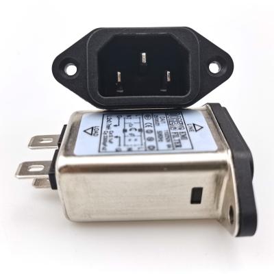 China DAI1 Series IEC Type Socket-Type EMI Power Filter for Electrical Equipment 1A 3A 6A 10A for sale