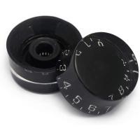 China Black Electric Guitar Knobs 6mm Spline Shaft Volume Tone Control Replacement 25.2mm Top Diameter for sale