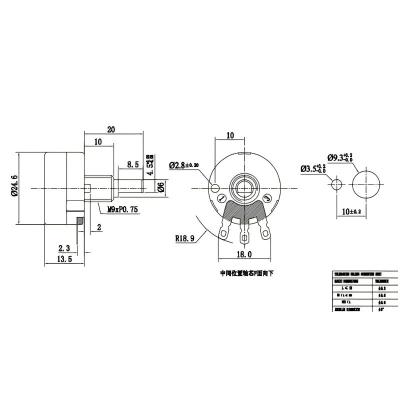 China RVQ24YN03 20S 25F B502 5K 102 202 103 302 Simulator Single-Turn Carbon Film Potentiometer Racing Game Machine for sale