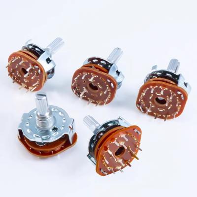 China Easy Installation 4 Pole Rotary Switch With 10 Rotation Life And Insulation Resistance More Than 100MΩ At DC500V for sale