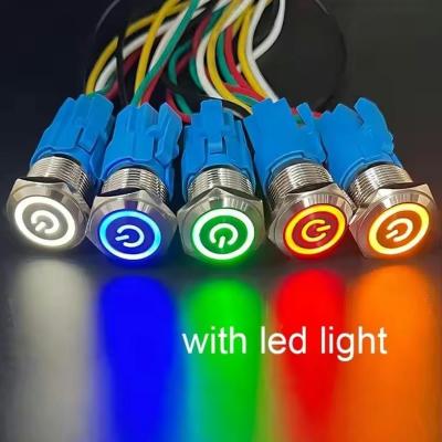 China Stainless Steel Button Material Waterproof Light Switch for Lightless Pushbutton Switch and Flat Buttons for sale
