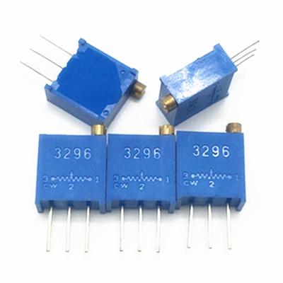 China 3296W Cermet Trimmer Potentiometer Multi-Turn Adjustable Resistor with 1M-100kΩ Resistance Range for sale