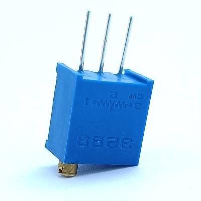 China 3299 Glass Glaze Resistor Trimmer Potentiometer with 10Ω-5MΩ Resistance and 0.5W Rated Power for sale