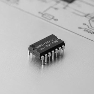 China Digital Trimmer Potentiometer with ±100ppm/°C Temperature Coefficient and 10 Ohms to 2 Megaohms Resistance Range for Through Hole Mounting for sale