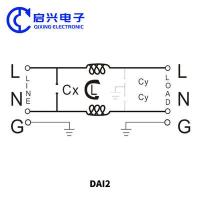 China DAP2 Series PCB Mount EMI Power Filter 1A-10A 250VAC Single Phase Noise Suppression for sale