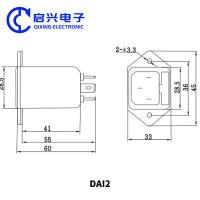 China DAP2 Series PCB Mount EMI Power Filter 1A-10A 250VAC Single Phase Noise Suppression for sale