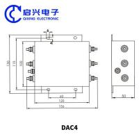 China Three Phase EMI Filter DAC6 Series 125A-200A 380VAC 440VAC Power Line Noise Suppressor for sale