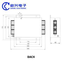 China Three Phase EMI Filter DAC6 Series 125A-200A 380VAC 440VAC Power Line Noise Suppressor for sale